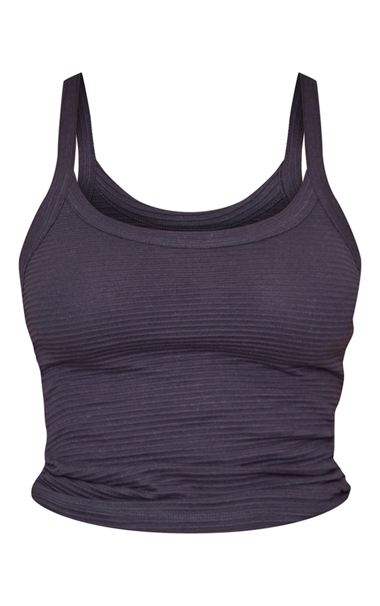 Black Ribbed Strappy Cami Top | Tops | PrettyLittleThing