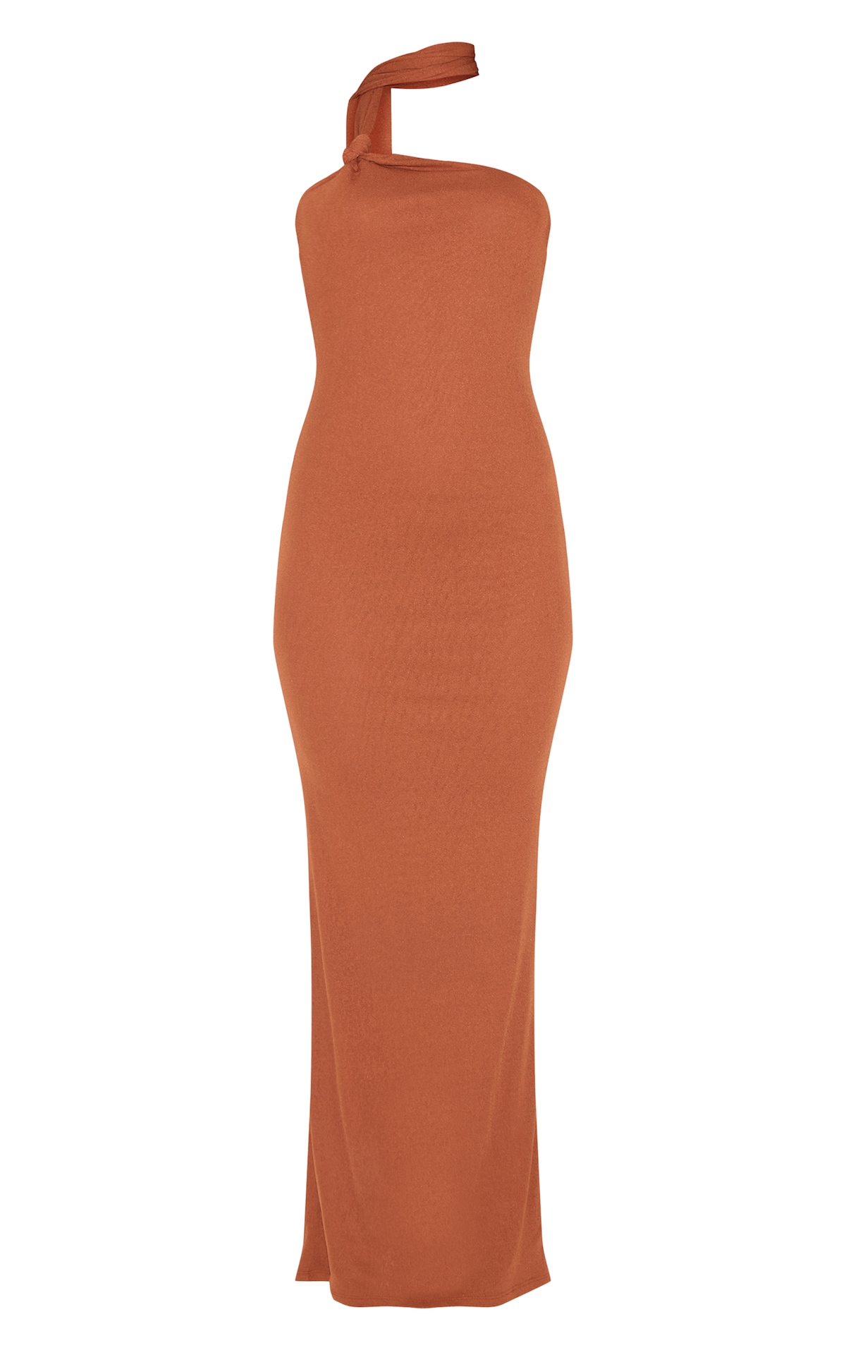 Burnt Orange Double Layer Onion Skin Scarf Neck Dress | Dresses | PLT