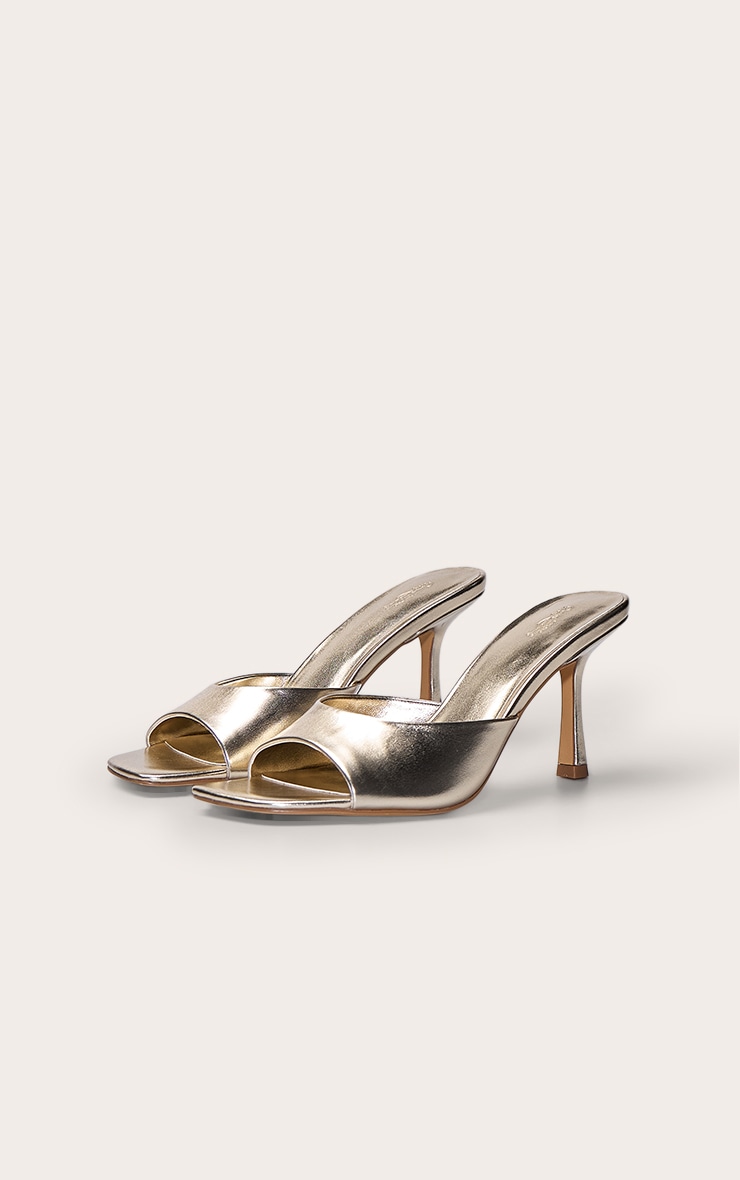Gold Square Toe Mule | Footwear | PLT CA