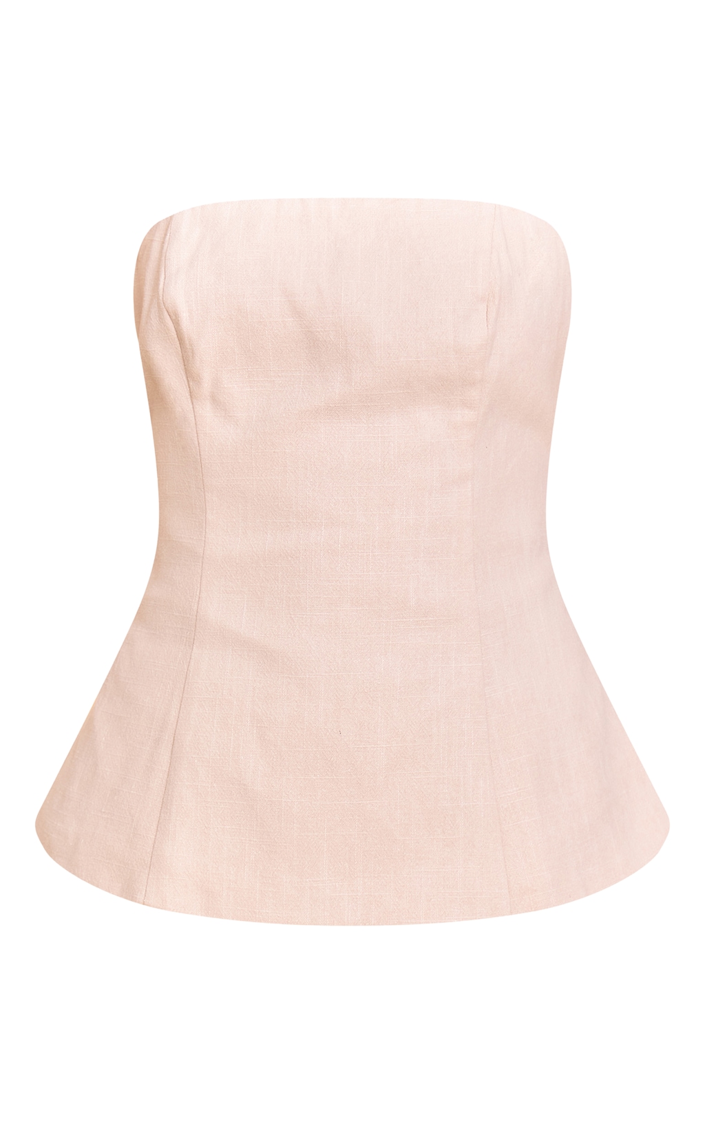 Natural Premium Linen Longline Bandeau Top | Co-ords ...
