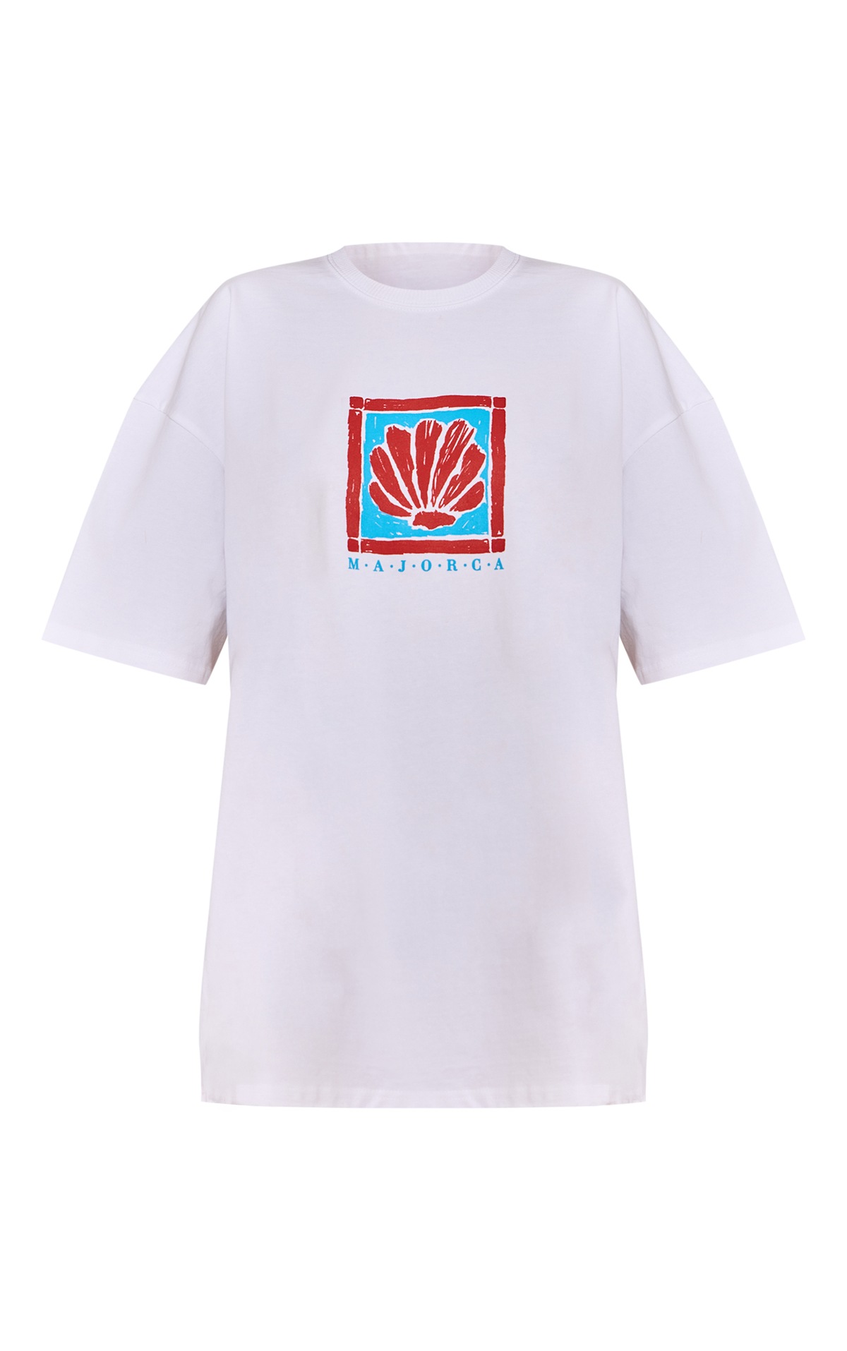 White Majorca Shell Graphic Cotton T Shirt | Tops | PLT