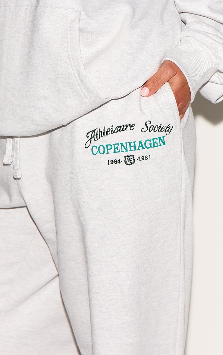 Plus Grey New York Embroidered Joggers | Plus Size | PLT