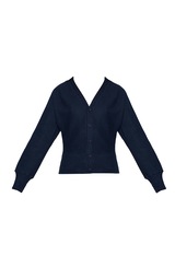 Navy Soft Ribbed Button Up Cardigan | Co-ords | PLT