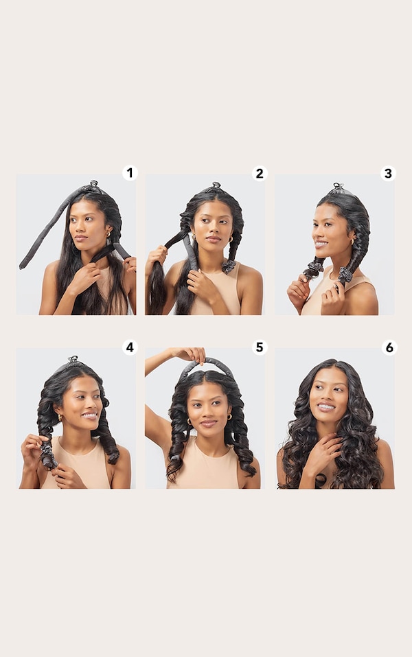 Kitsch Satin Heatless Curler 3 Piece Set Charcoal | Beauty | PLT