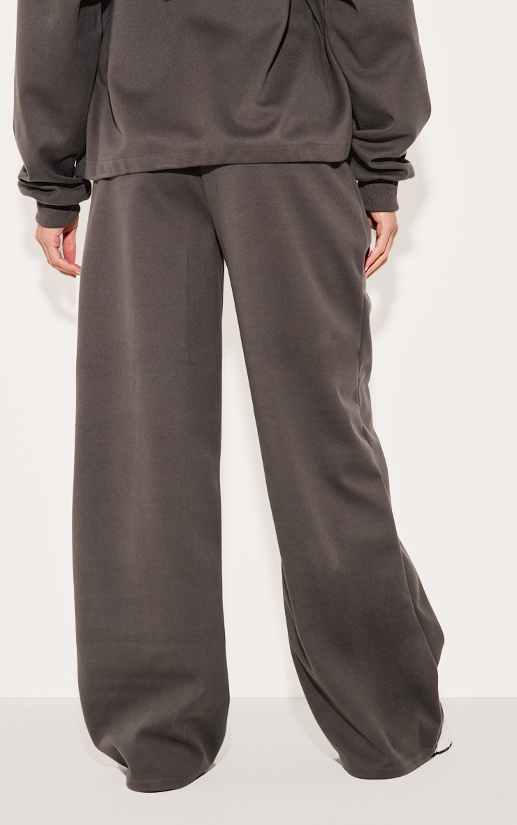 Charcoal Heavy Brushed Wide Leg Trousers | Co-ords | PLT