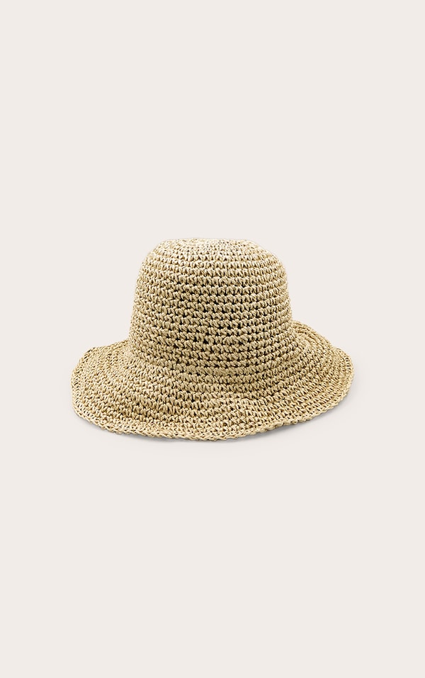 Natural Raffia Bucket Hat | Accessories | PrettyLittleThing USA
