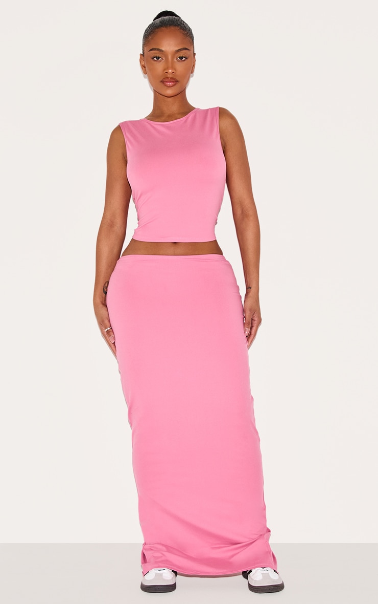 Shape Pink Sculpted Longline Racer Top | Shape | PrettyLittleThing AUS