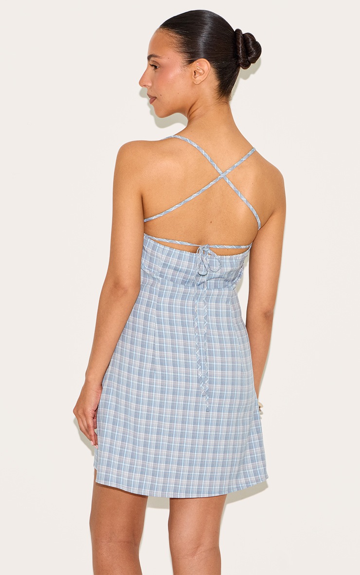 Petite Blue Check Shift Dress | Petite | PLT