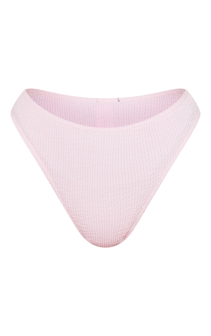 Baby Pink Crinkle Cheeky Bum Bikini Bottom | PrettyLittleThing AUS