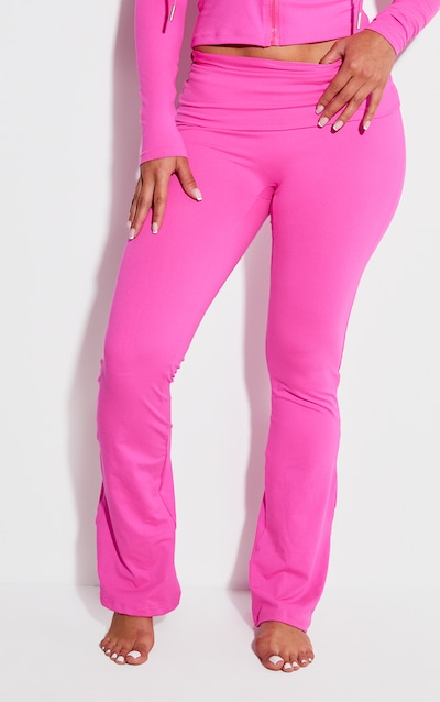 Shape Hot Pink Sculpted Foldover Waist Flare Pants | Shape ...