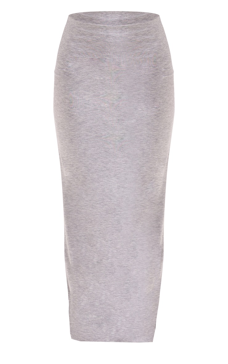 Grey Marl Cotton Maxi Skirt | Co-ords | PLT