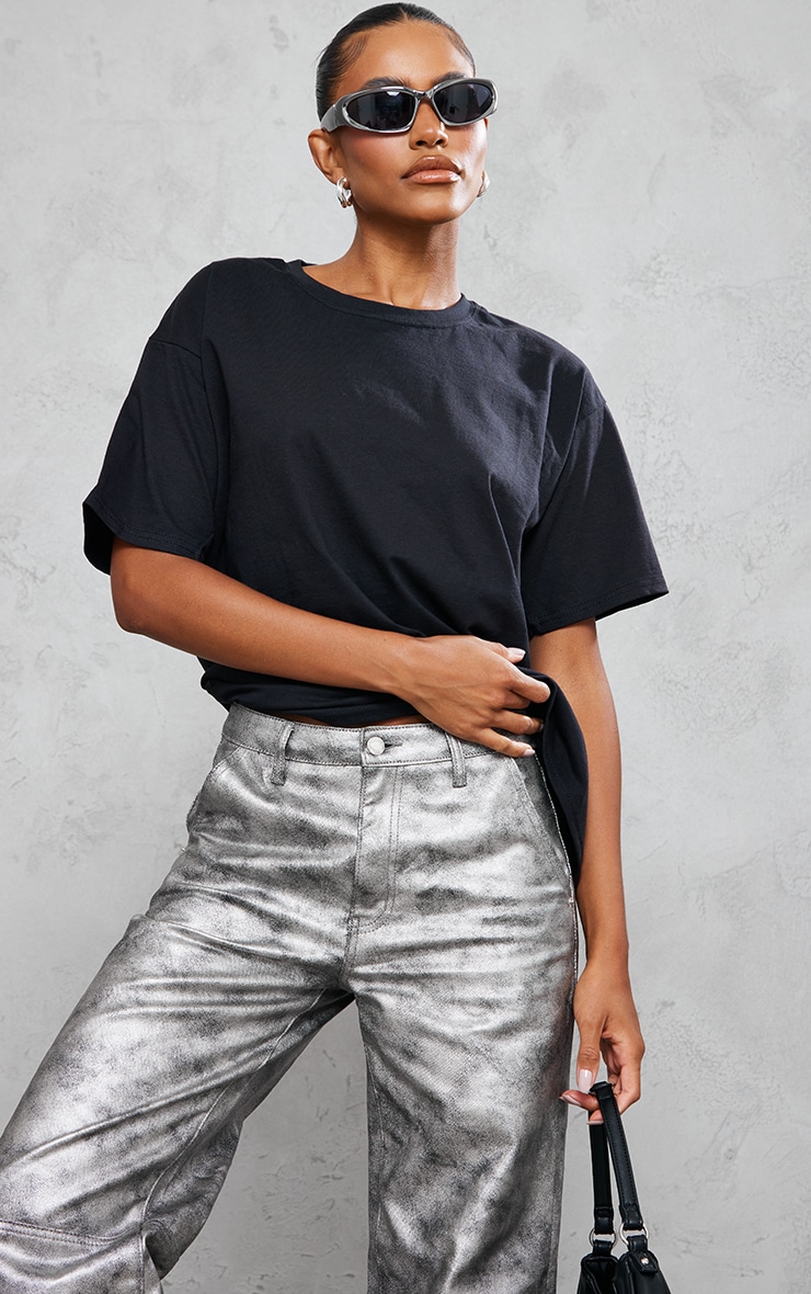 PRETTYLITTLETHING Black California Print T-shirt | Tops | PLT