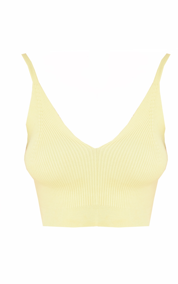 Lemon Knit Bralette & Shorts Set | Knitwear | PrettyLittleThing