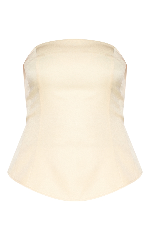 Plus Lemon Peplum Bandeau | Plus Size | PrettyLittleThing USA