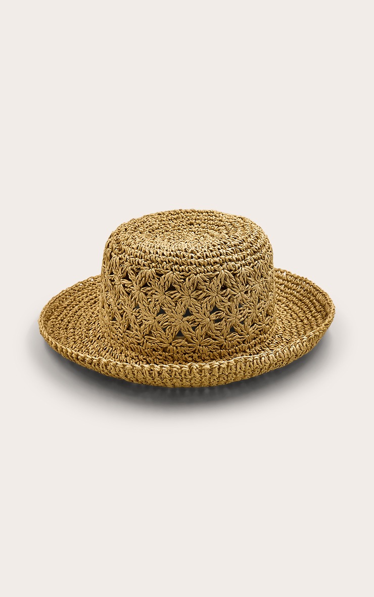 Natural Raffia Floral Weave Sun Hat | Accessories | PLT USA