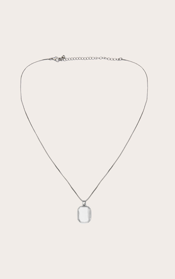 Silver Square Pendant Necklace | Accessories | PLT