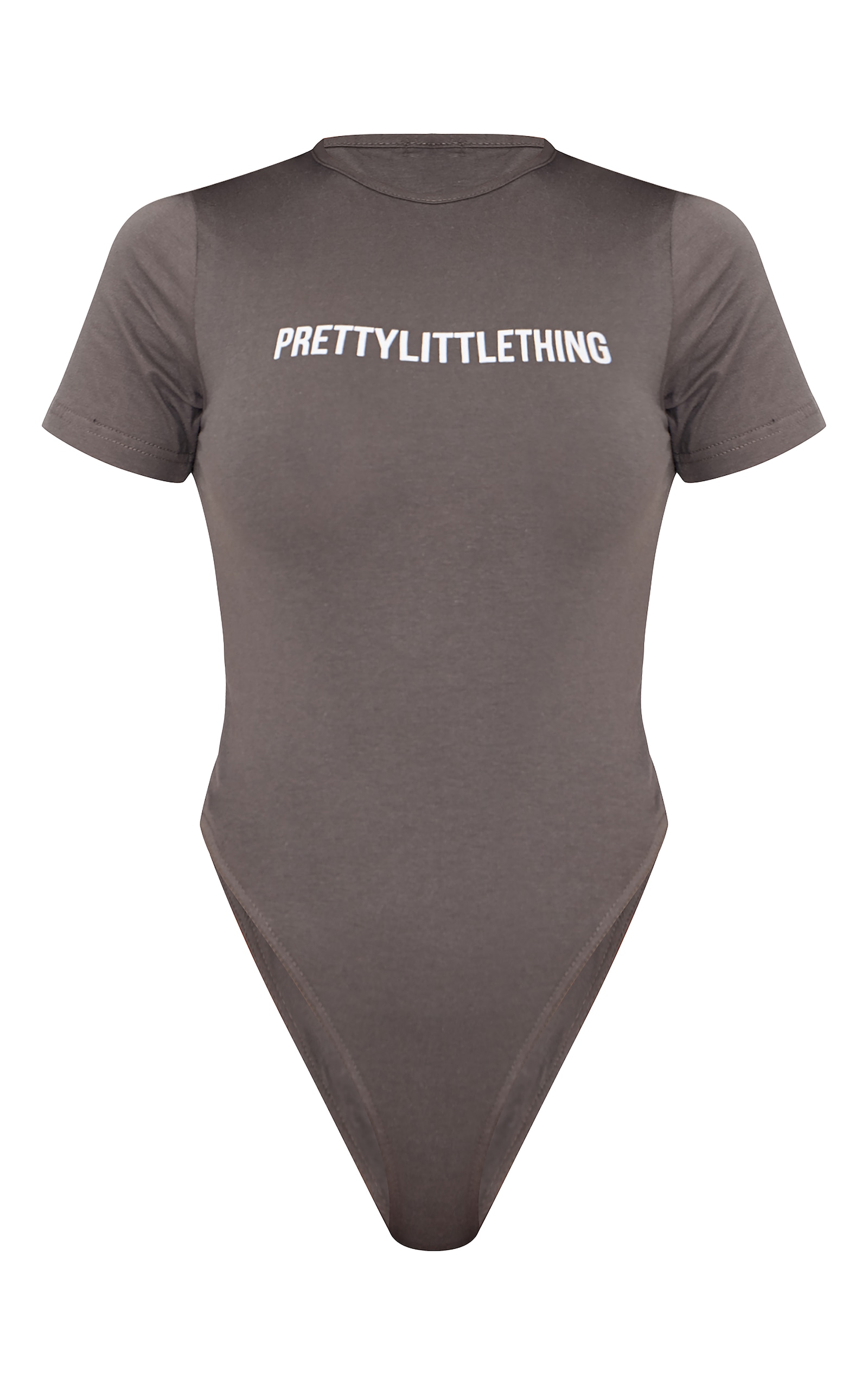 PLT Charcoal Logo Short Sleeved Bodysuit | Athleisure | PLT USA