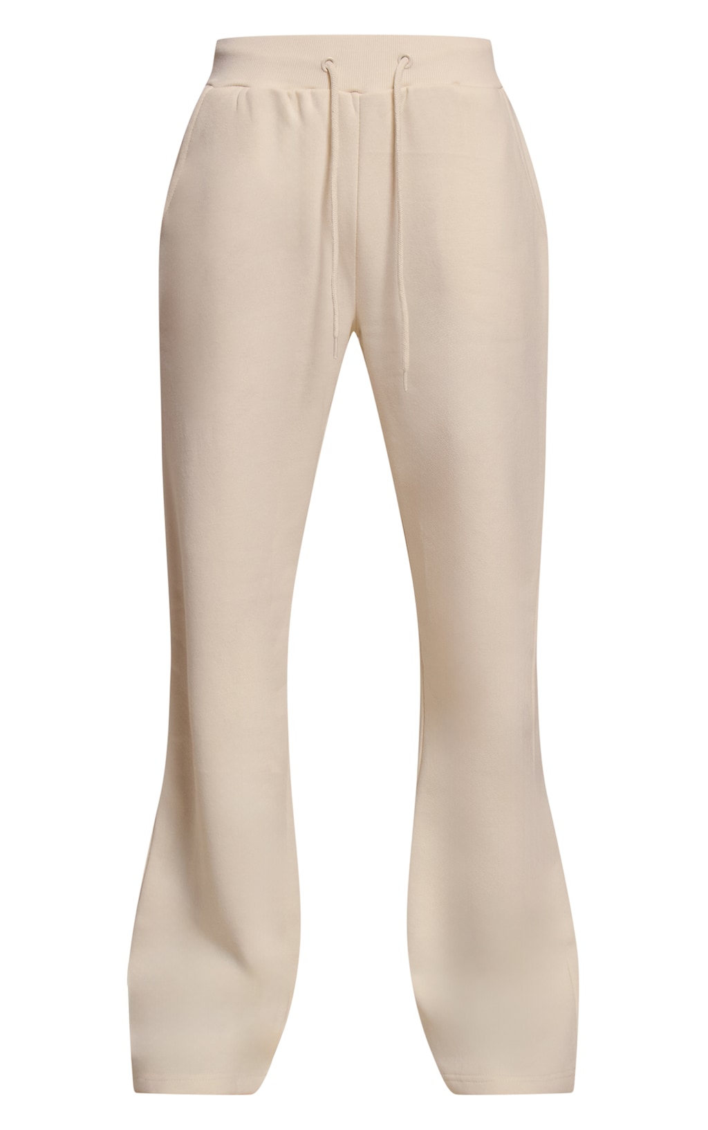 Cream Wide Leg Drawstring Joggers | Athleisure | PLT