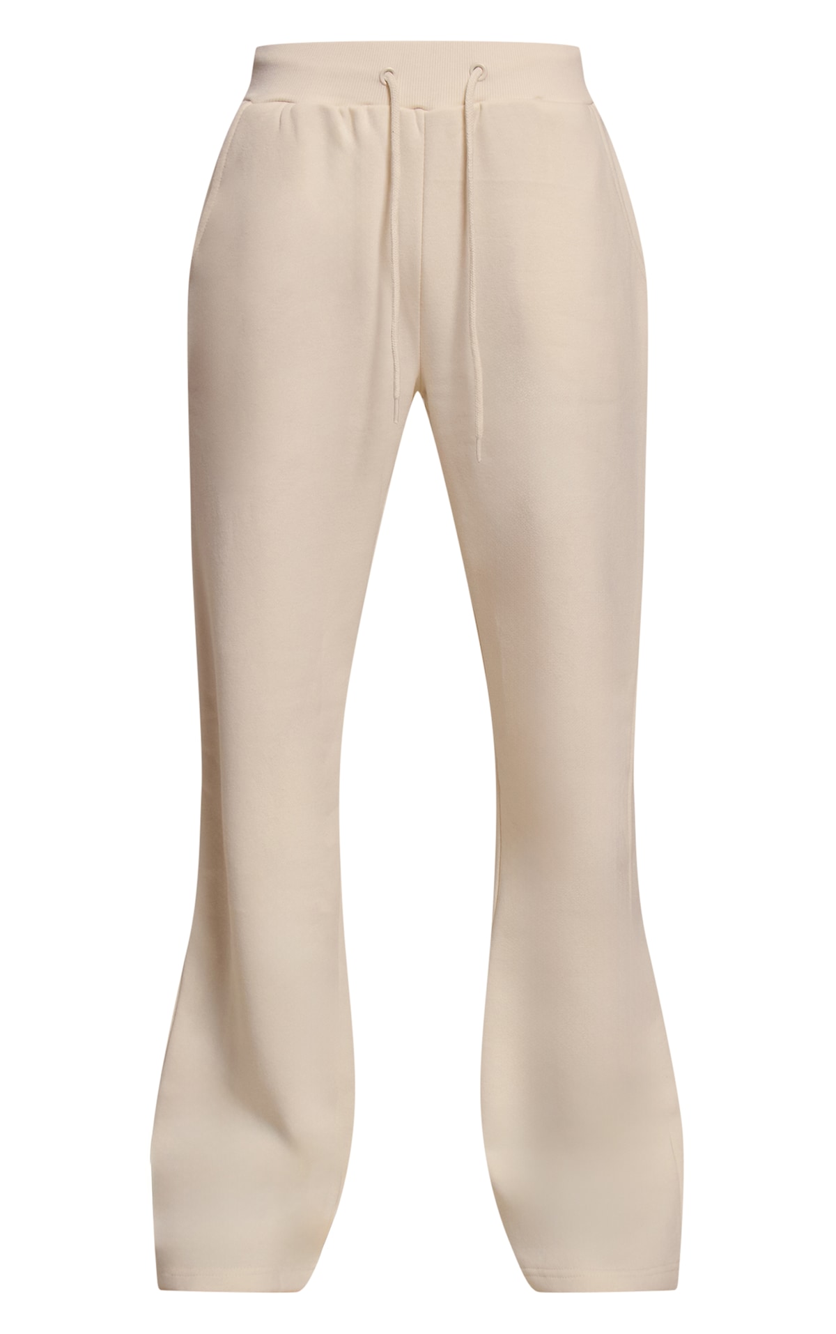 Cream Wide Leg Drawstring Joggers | Athleisure | PLT