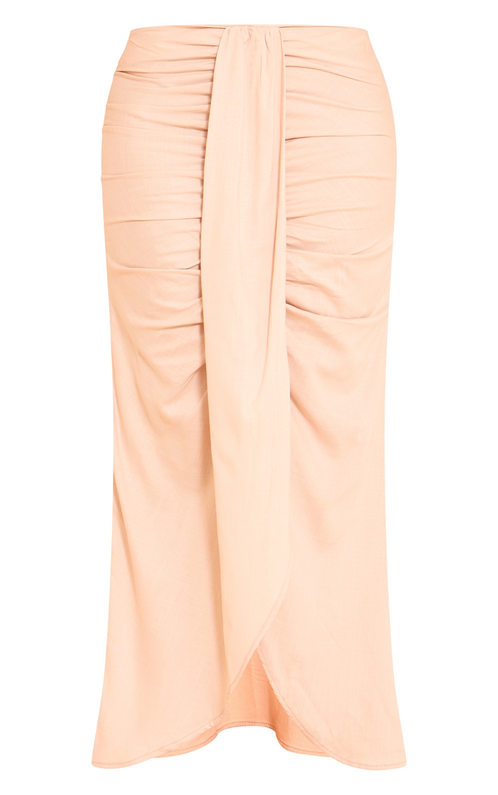 Shape Stone Linen Drape Front Maxi Skirt | Shape | PLT