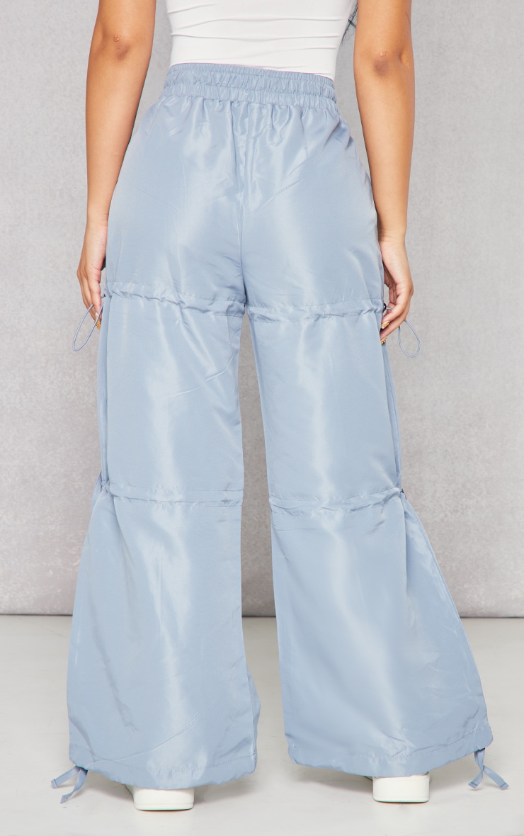 Petite Grey Toggle Detail Parachute Pant | Petite | PrettyLittleThing AUS