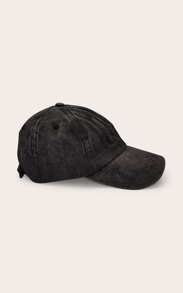 Black Washed Denim Cap | Accessories | PLT