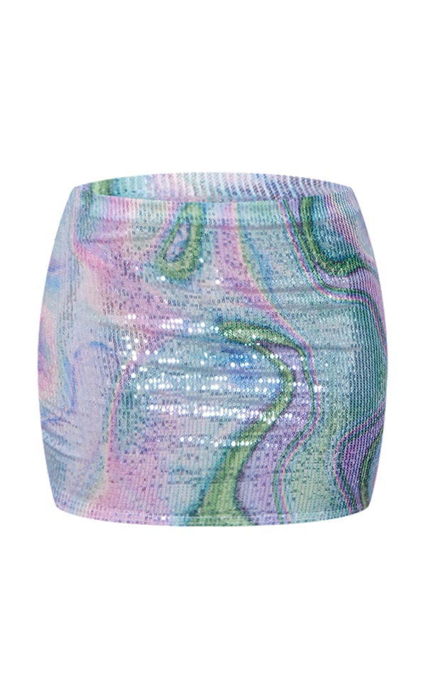 Multi Abstract Sequin Mini Skirt | Co-ords | PLT USA
