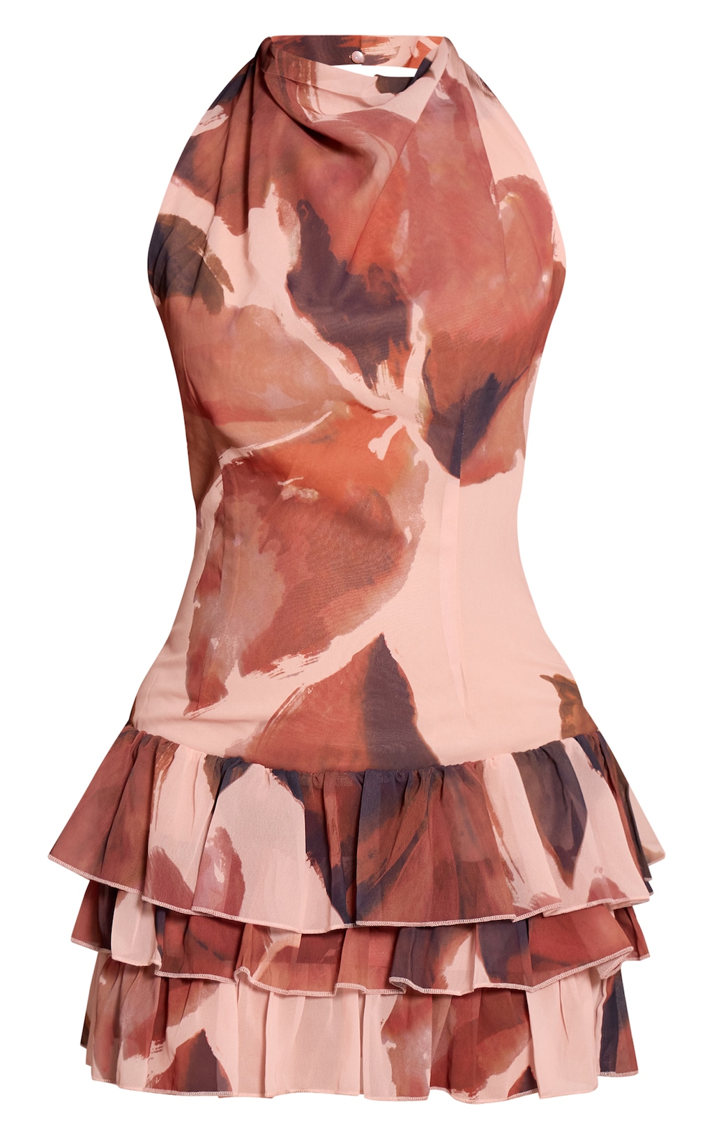 Petite Printed Cowl Neck Ruffle Dress | Petite | PLT