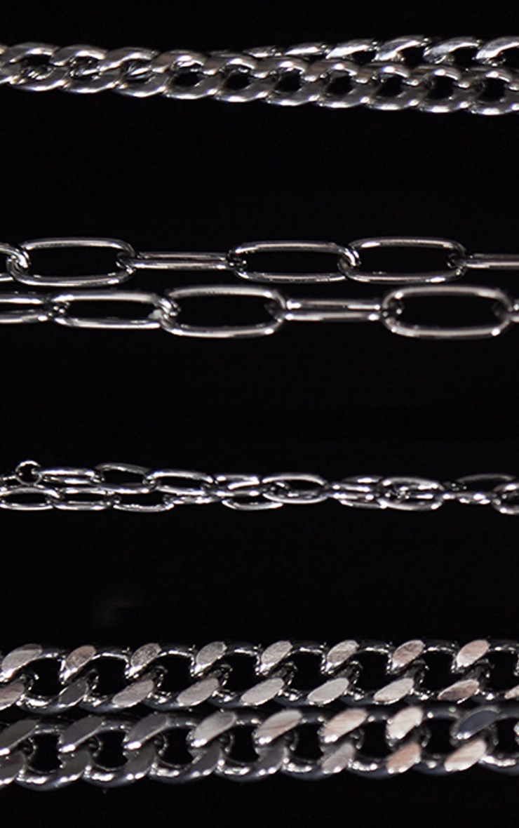 Silver Chunky Chain Layered Lock Cross Necklace | Accessories ...