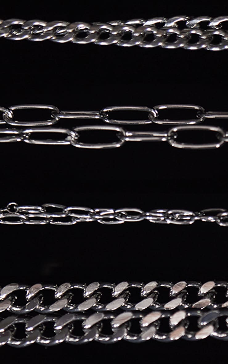 Silver Chunky Chain Layered Lock Cross Necklace | Accessories ...