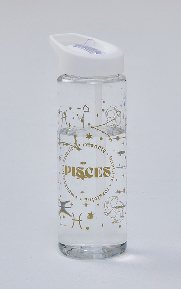 Gold Pisces Horoscope Water Bottle | Accessories | PrettyLittleThing AUS