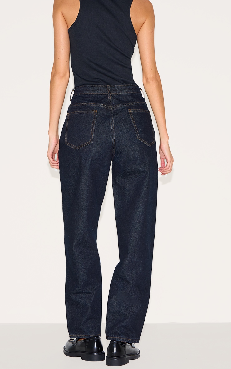 Dark Indigo High Waist Mom Jeans | Denim | PLT