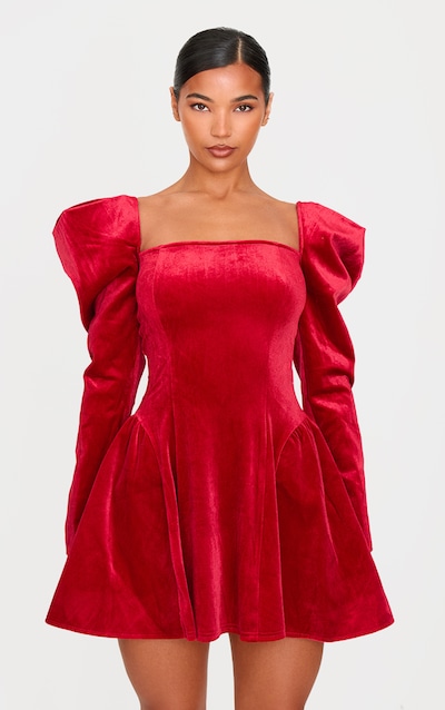 Red Glitter Dresses | PrettyLittleThing