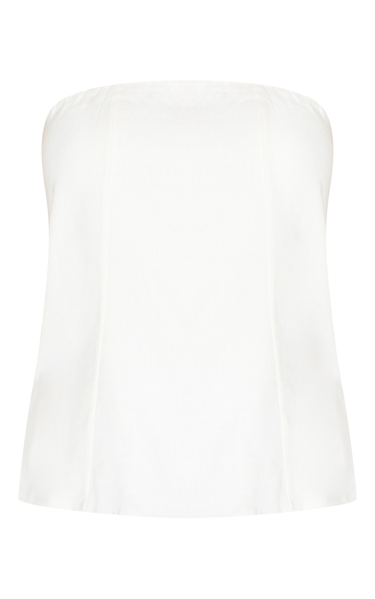 Petite White Lightweight Bandeau Long Line Top | Petite | PLT