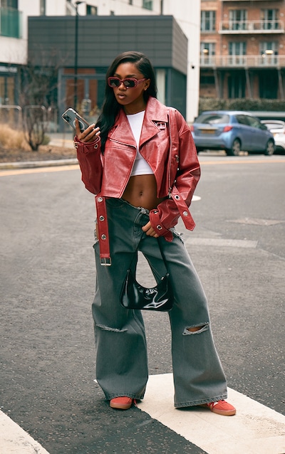 Red Leather Jackets | PrettyLittleThing