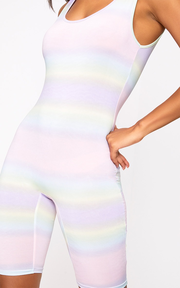 Rainbow Stripe Unitard | Jumpsuits Playsuits | PrettyLittleThing