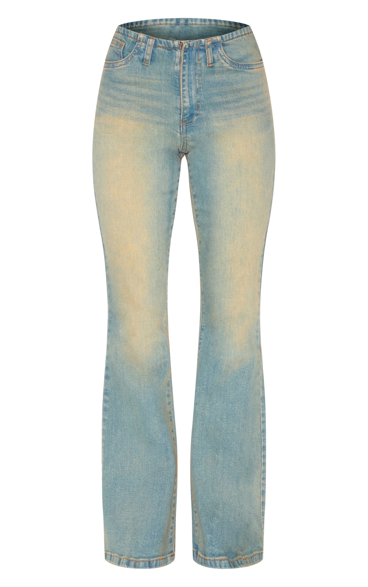 Vintage Low Rise Invisible Waistband Stretch Flares | Denim | PLT