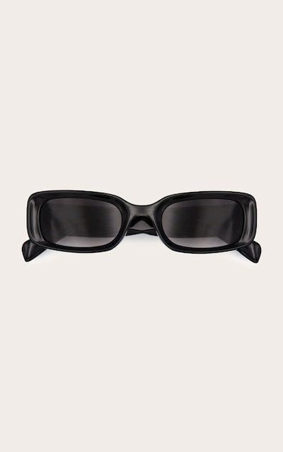 Black Rectangular Slim Frame Sunglasses | Accessories ...