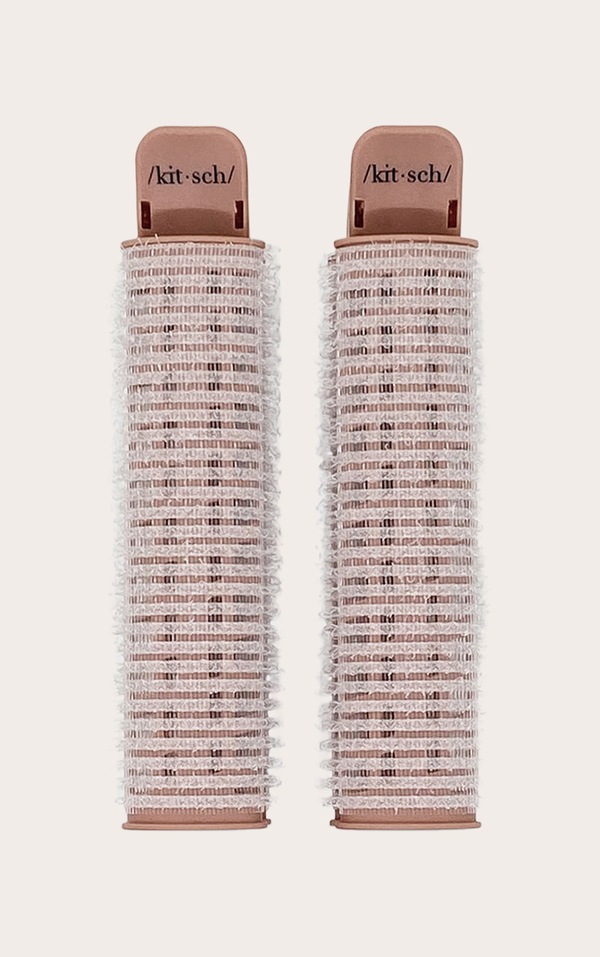 Kitsch Recycled Plastic Volumising Hair Rollers 2 Piece Set Terracotta ...