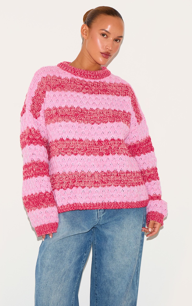 Plus Multi Bobble Knit Chunky Jumper | Plus Size | PrettyLittleThing AUS