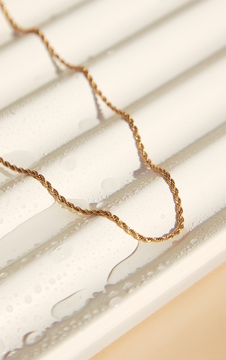 Gold Water Resistant Rope Twist Anklet | Accessories ...