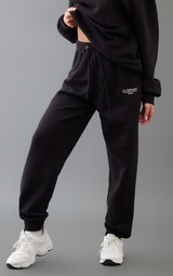 PRETTYLITTLETHING Black Sport Embroidered Joggers | Athleisure | PLT