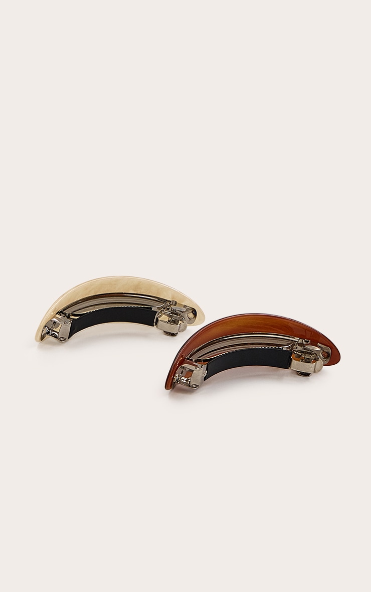 Resin Curved Hair Clip Multi-Pack | Accessories | PrettyLittleThing USA