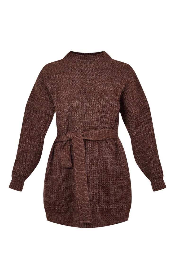 Mink Waffle Knitted Jumper Dress | PrettyLittleThing AUS