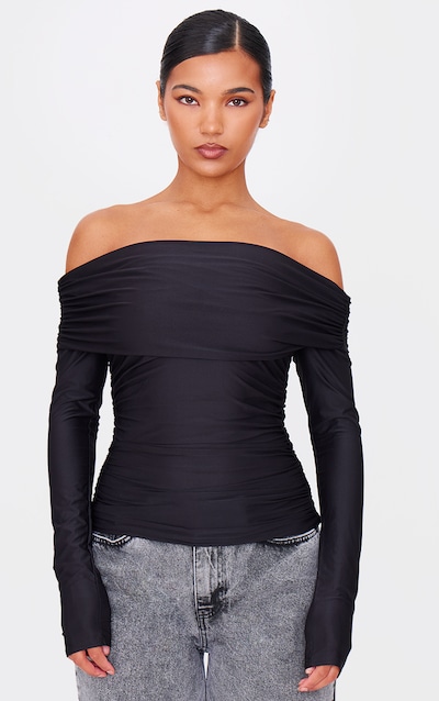 Long Sleeve Black Tops | PrettyLittleThing