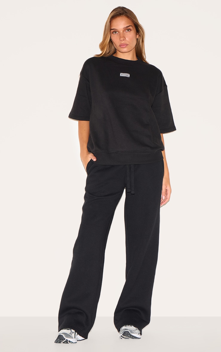 Black Wide Leg Oversized Sweatpants | Sweat | PrettyLittleThing USA