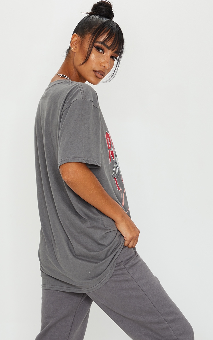 Grey World Tour Reckless Printed T Shirt | Tops | PrettyLittleThing USA