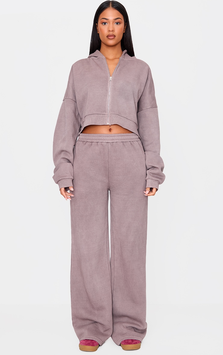 Tall Washed Brown Drawstring Wide Leg Sweatpants | Tall ...