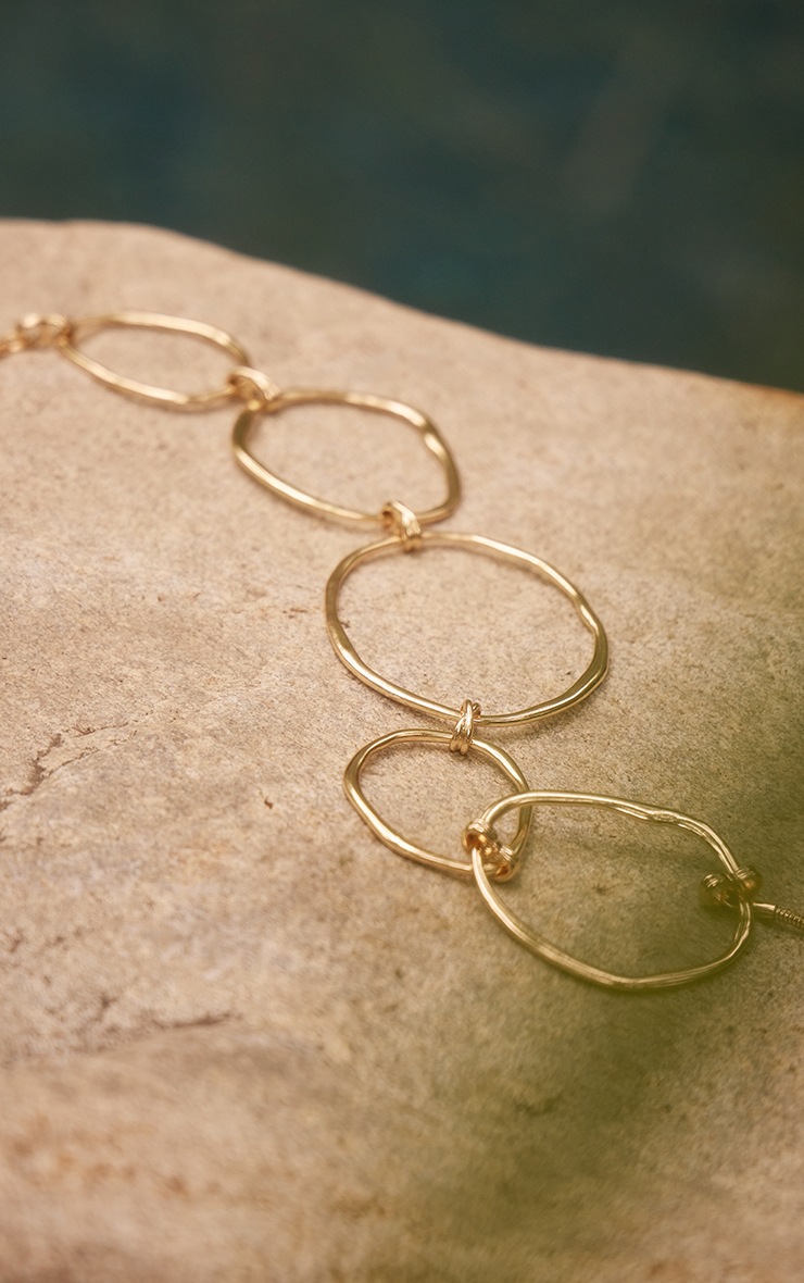 Gold Molten Oversized Abstract Belly Chain | Accessories | PLT