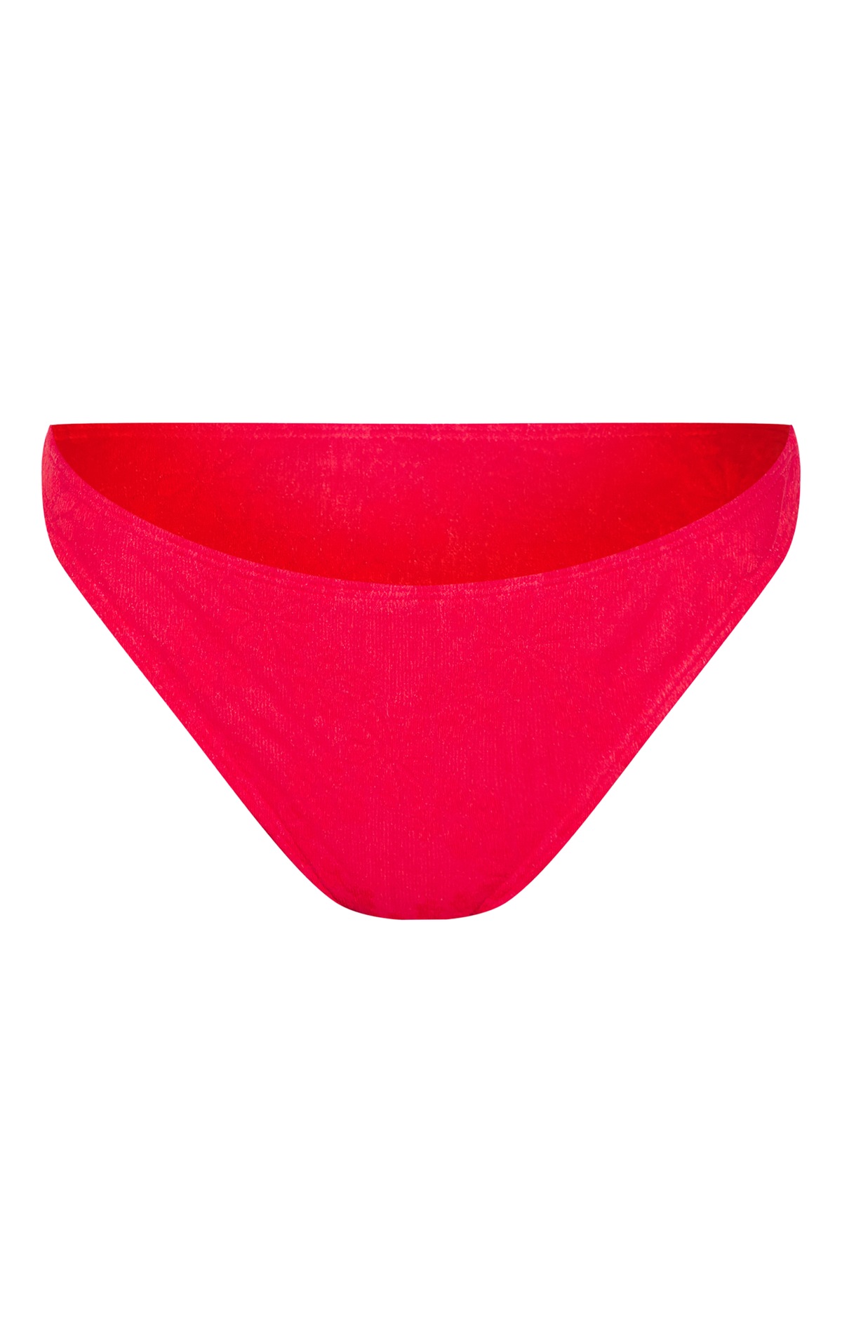 Red Textured Floral High Leg Bikini Bottoms | Swimwear | PLT